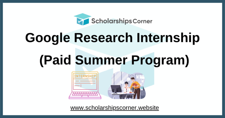 Google Research Internship 2026 (Paid Summer Program)